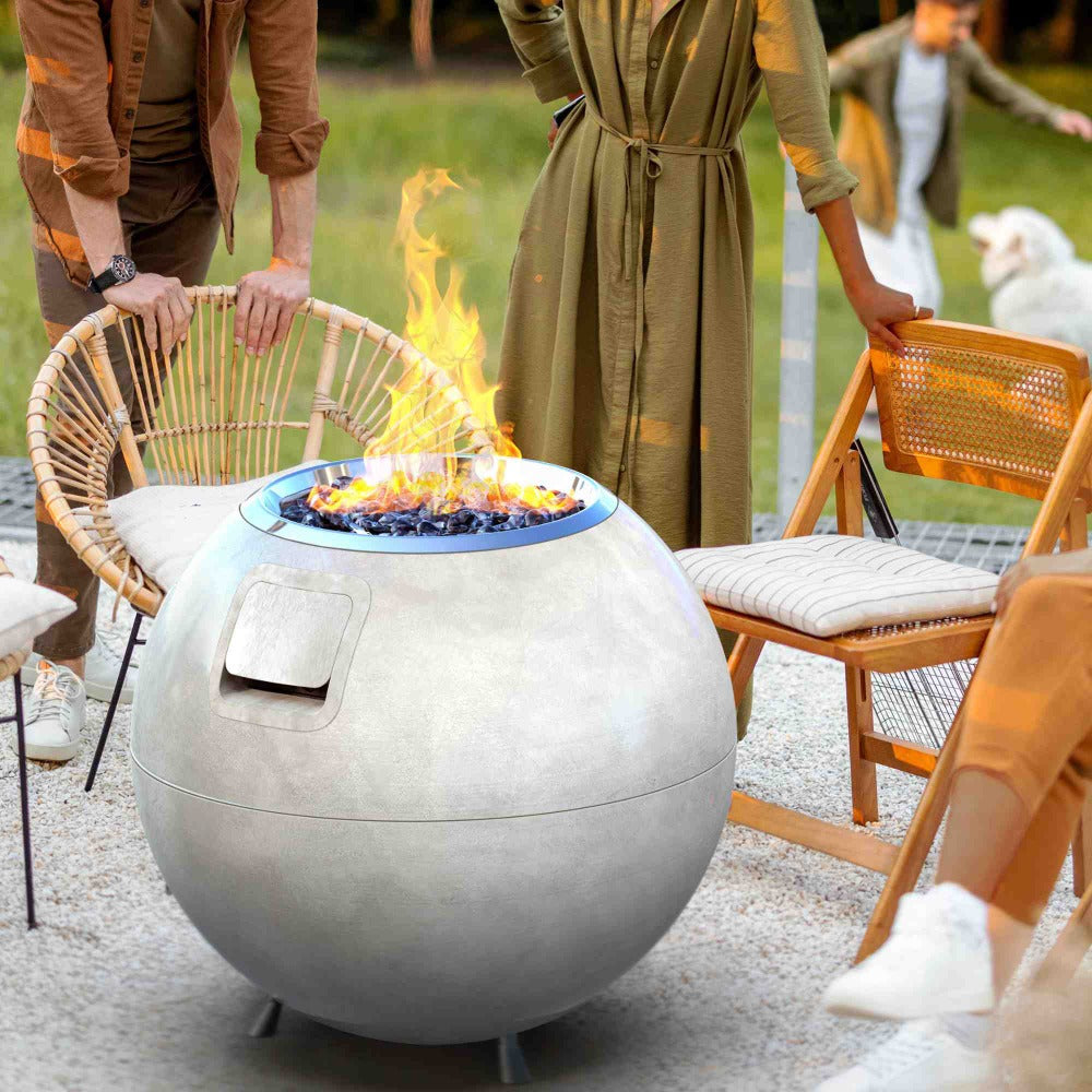 Butane Fire Pits Outdoor Modern Cylinder Gas Fire For Garden & Outdoor