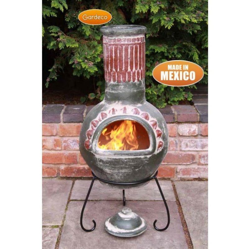 Gardeco Plumas Mexican Chimenea in Green, Large and XLarge – FirePit.co.uk