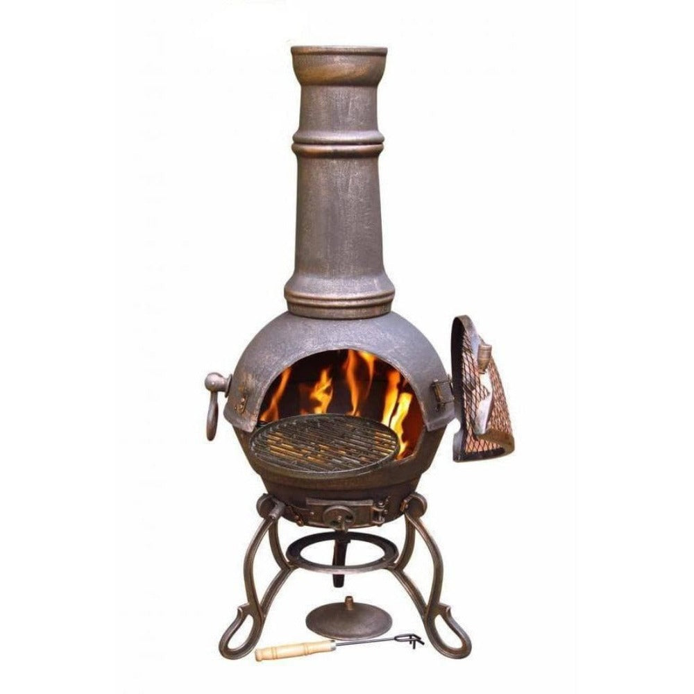 Gardeco Toledo Cast Iron Chimenea in Black / Bronze Large and XLarge ...